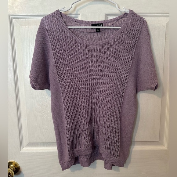 a.n.a | Tops | Ana Lavender Short Sleeve Knit Top | Poshmark